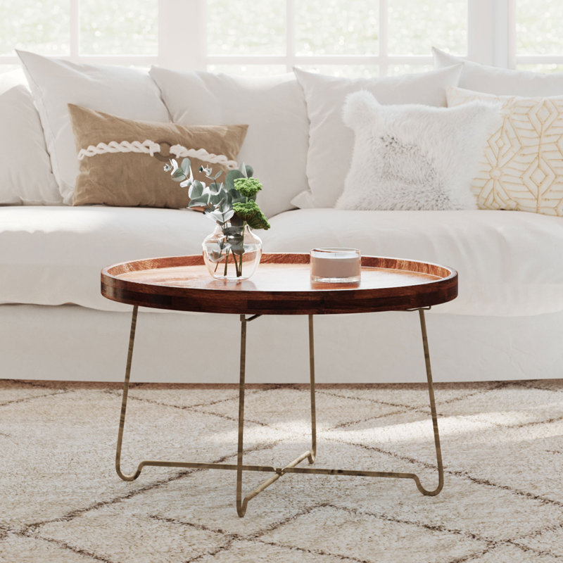 Aisha Solid Wood Top Coffee Table
